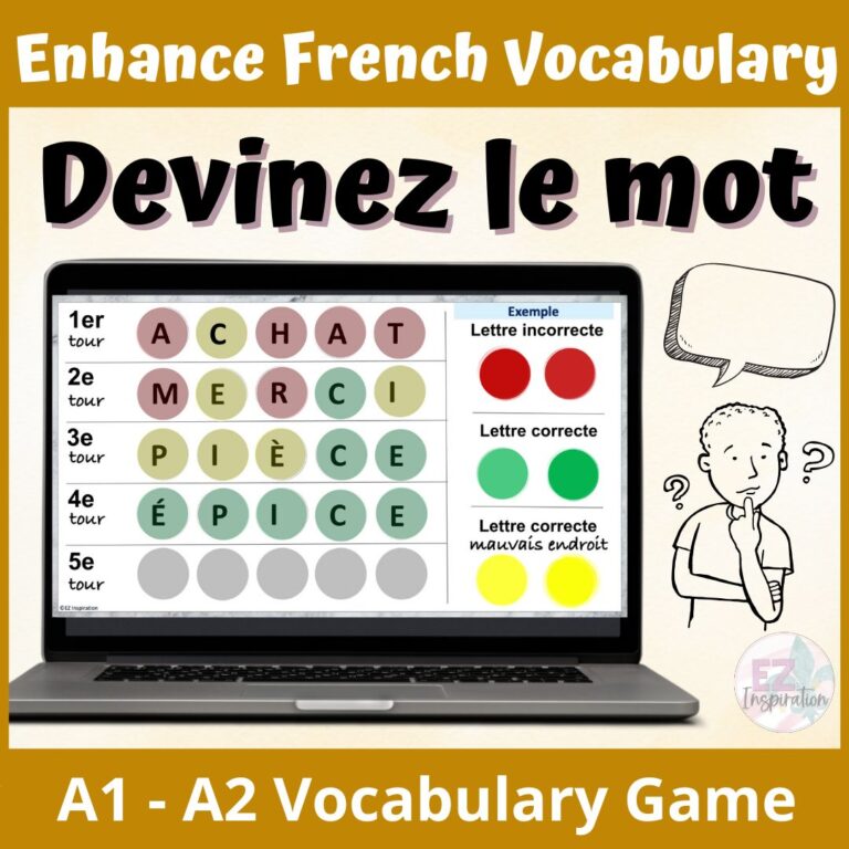 7 French Vocabulary Games Your Students Will Be Begging To Play - EZ ...